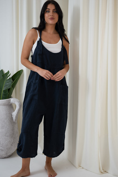Jovie Baggy Jumpsuit | Navy – Portofino Clothing