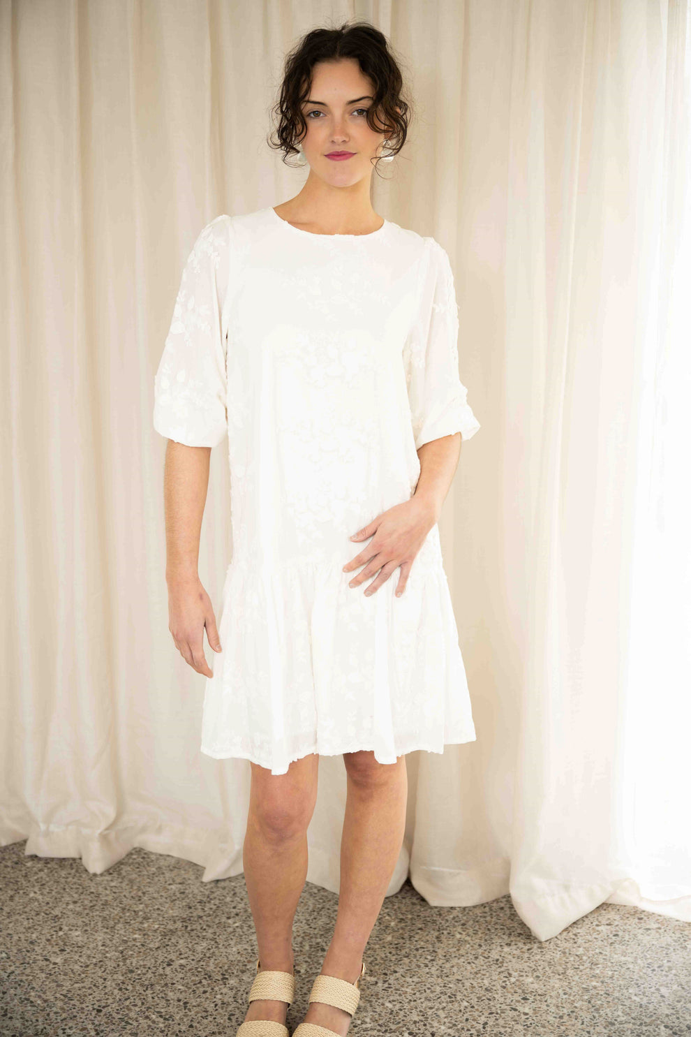 Isabelle Dress | White – Portofino Clothing